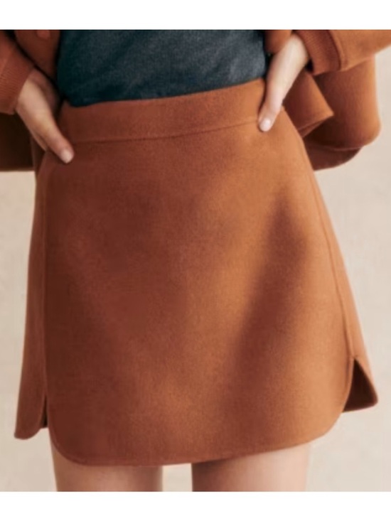 Sezane | Skirts | Sezane Jupe Tania Mini Skirt Short Caramel Wool Size ...